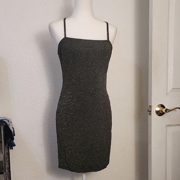 Bozzolo | Dresses | Bozzolo Glittering Black Mini Dress | Poshmark
